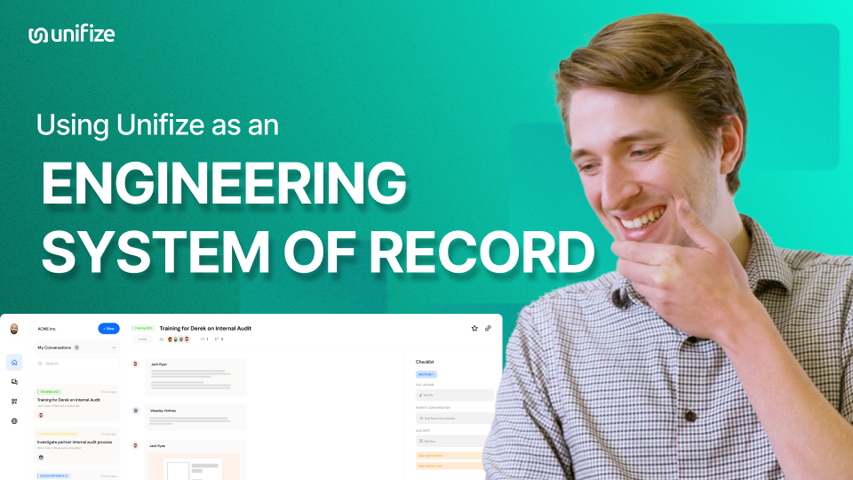 How we use Unifize as an engineering system of record